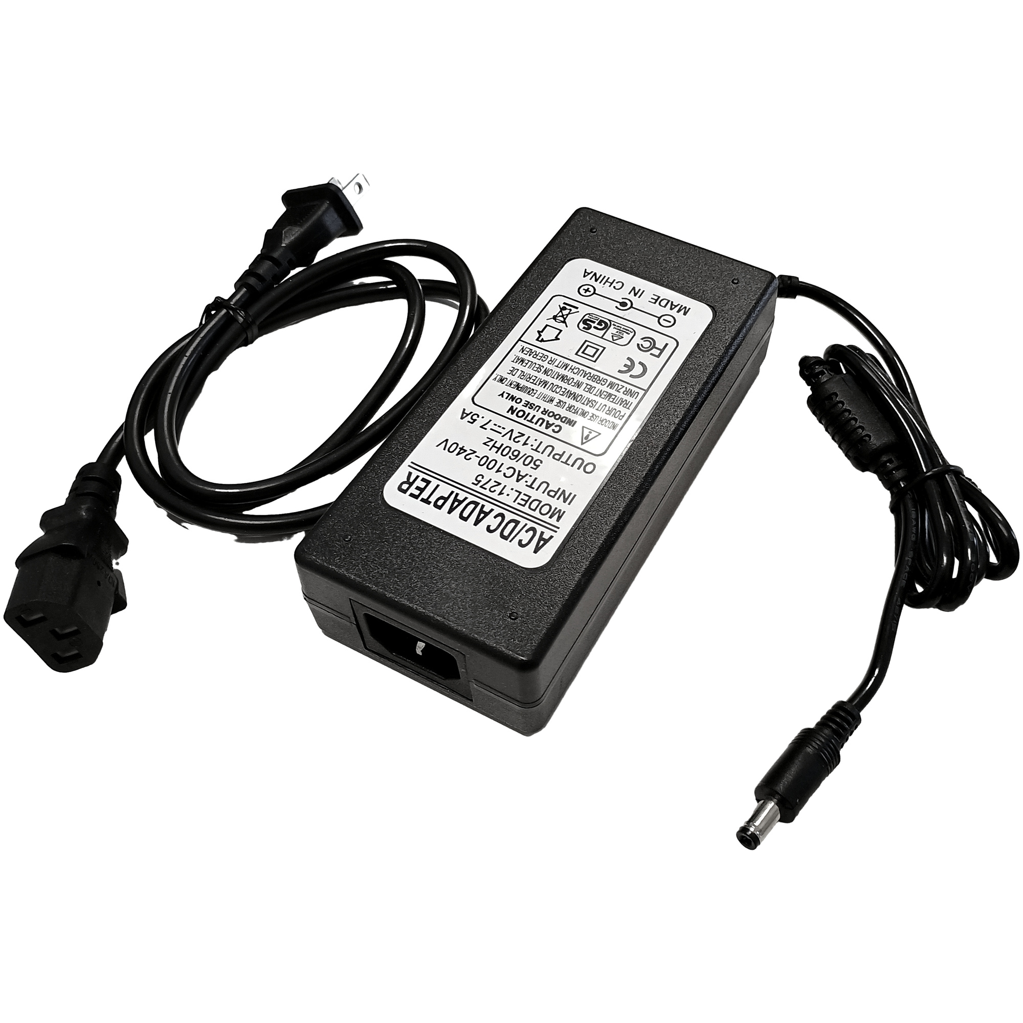 12V 7.5A 90W AC Adapter Power Supply 5.5x2.1mm for LED Strip Lights ...