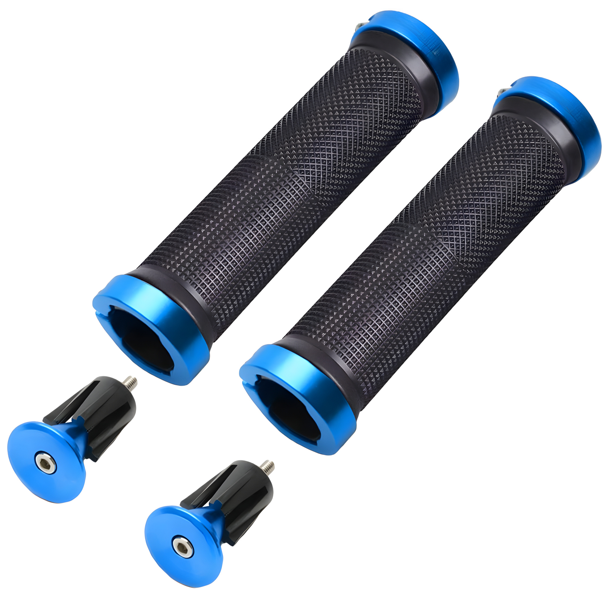 Double-Sided Aluminum Locking Bicycle Mountain Bike Handlebars Grips ...