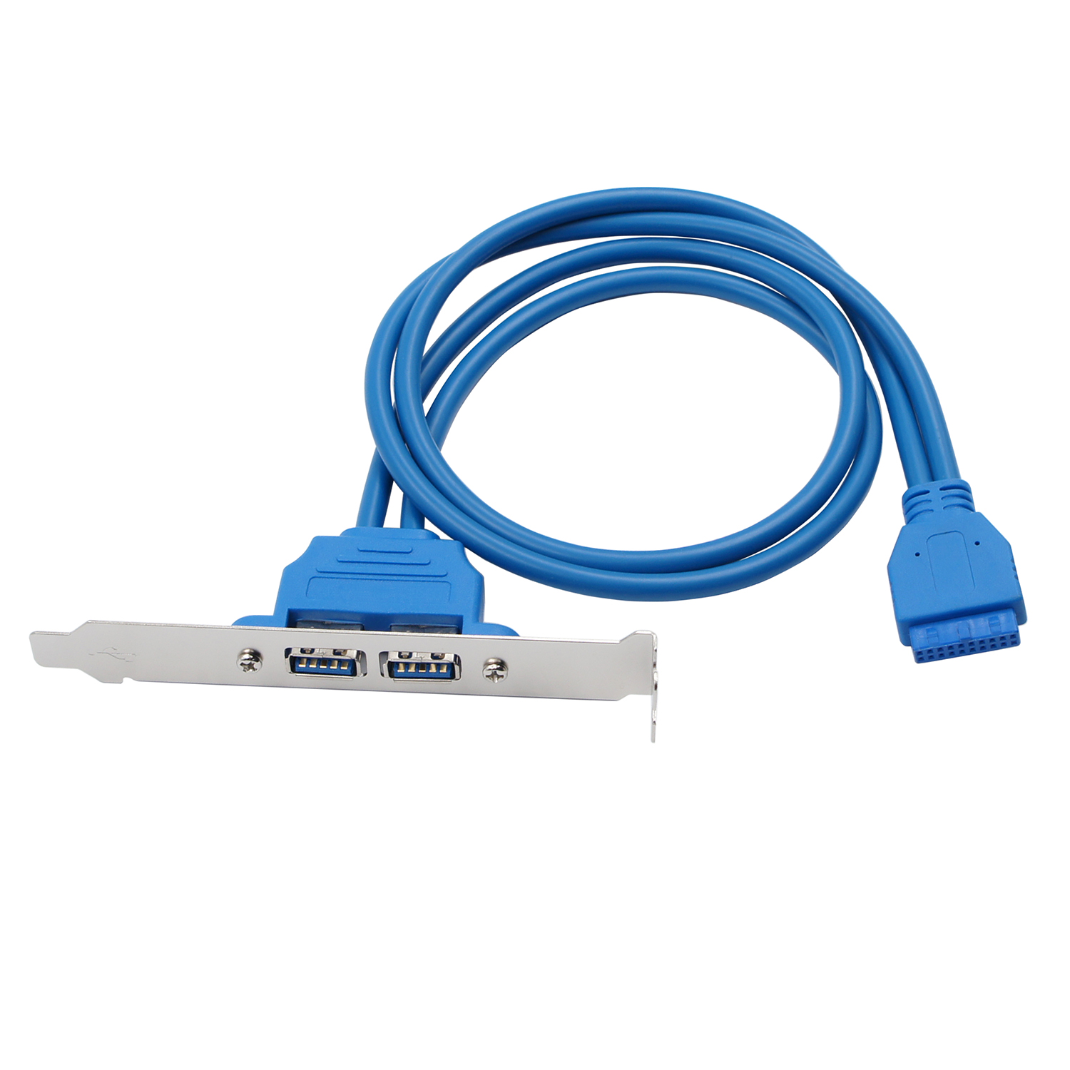 2-Port USB 3.0 Rear Panel Bracket 20-Pin Motherboard Header Cable for ...