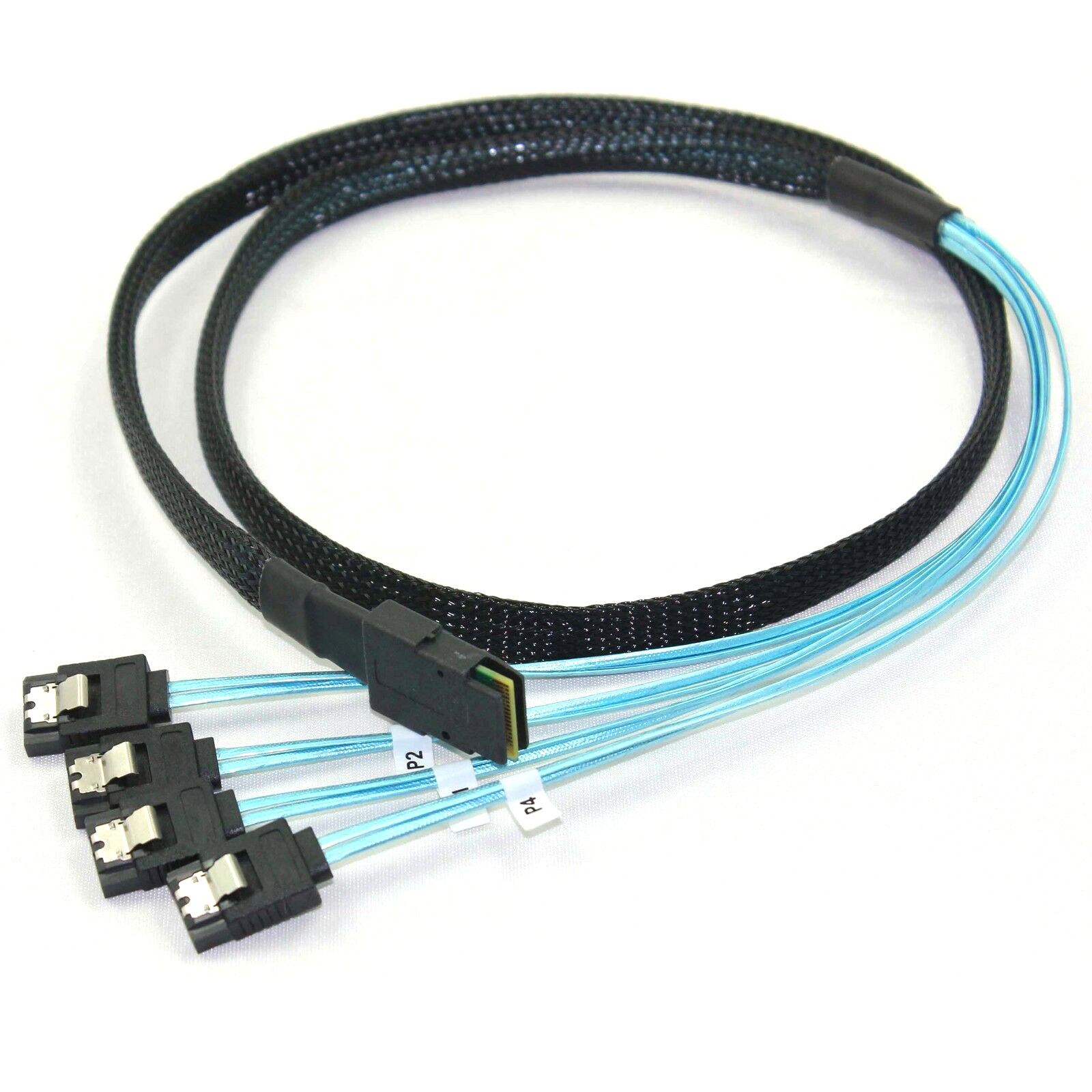 Mini SAS to 4-SATA SFF-8087 Multi-Lane Forward Breakout Internal Cable ...