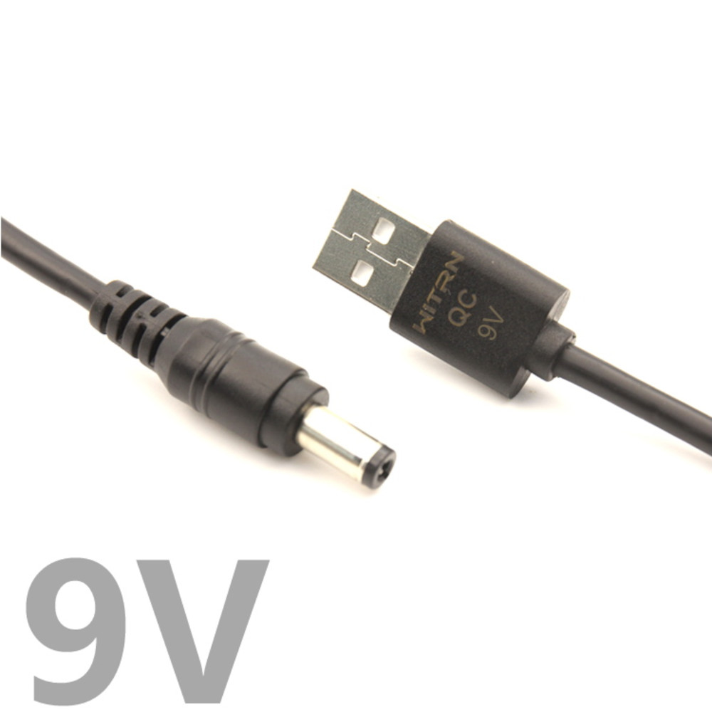 9V USB Type-A QC 2.0/3.0 Trigger Power Cable DC 5.5 x 2.5mm Barrel ...