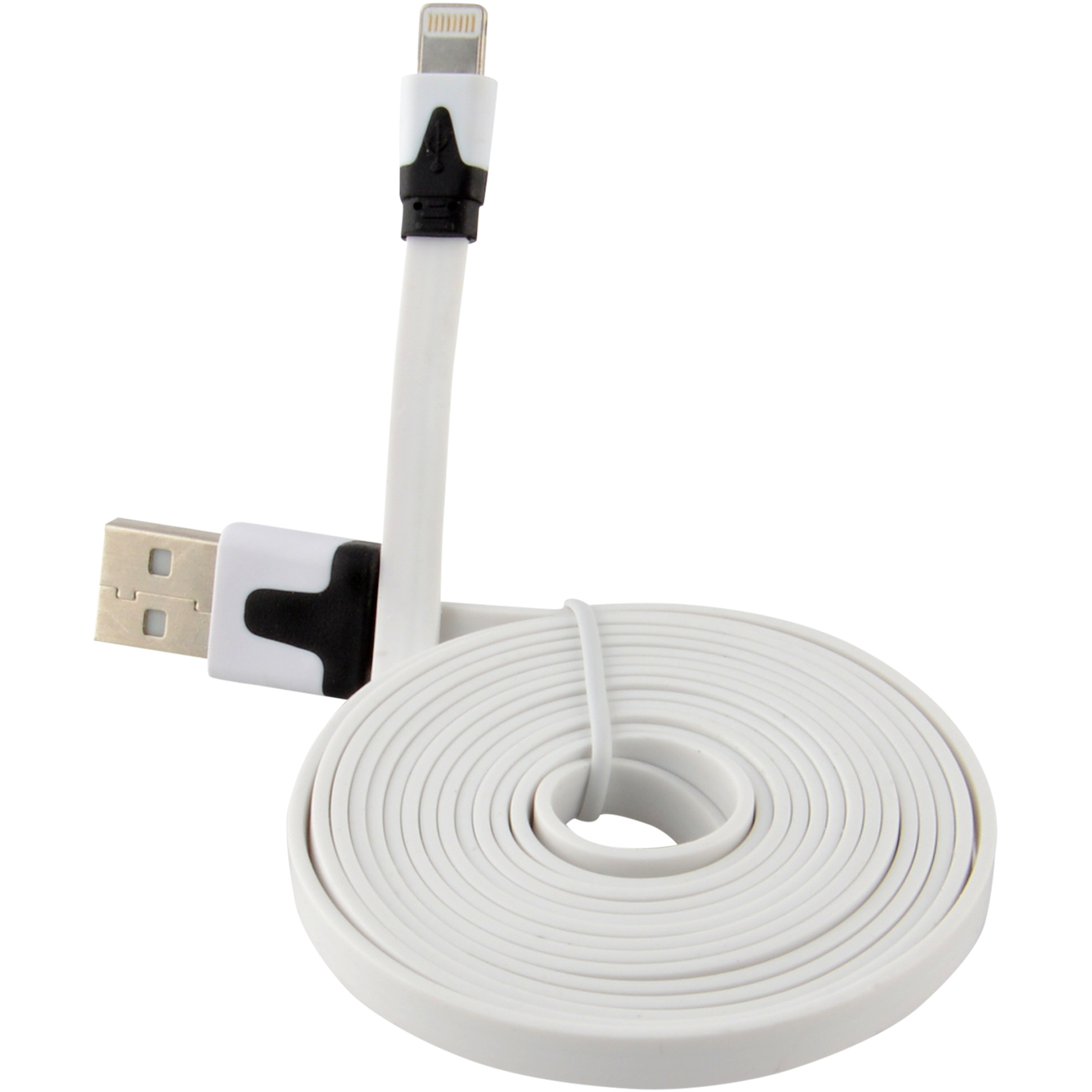 6FT/2M Flat USB Data Sync Charger Cable for Apple iPhone 5 5S 5C iOS 7 ...