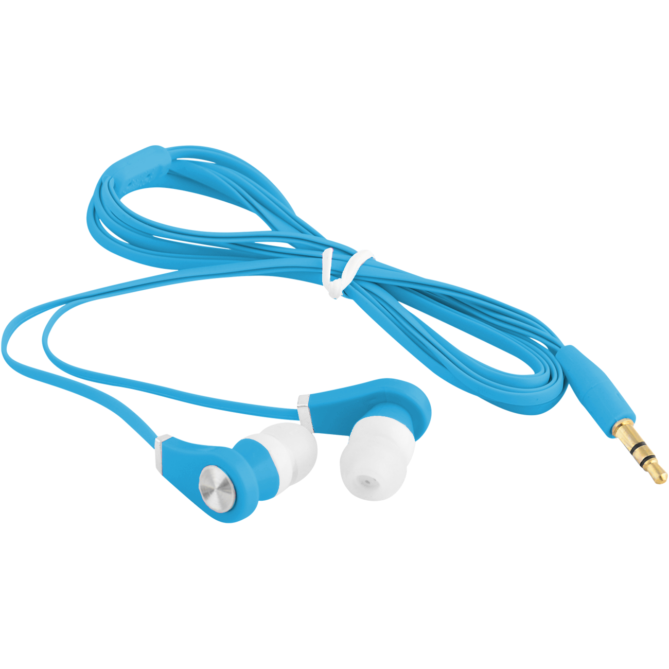 Blue Earbuds Earphones In-Ear Sound Isolating Headphones Flat Tangle ...