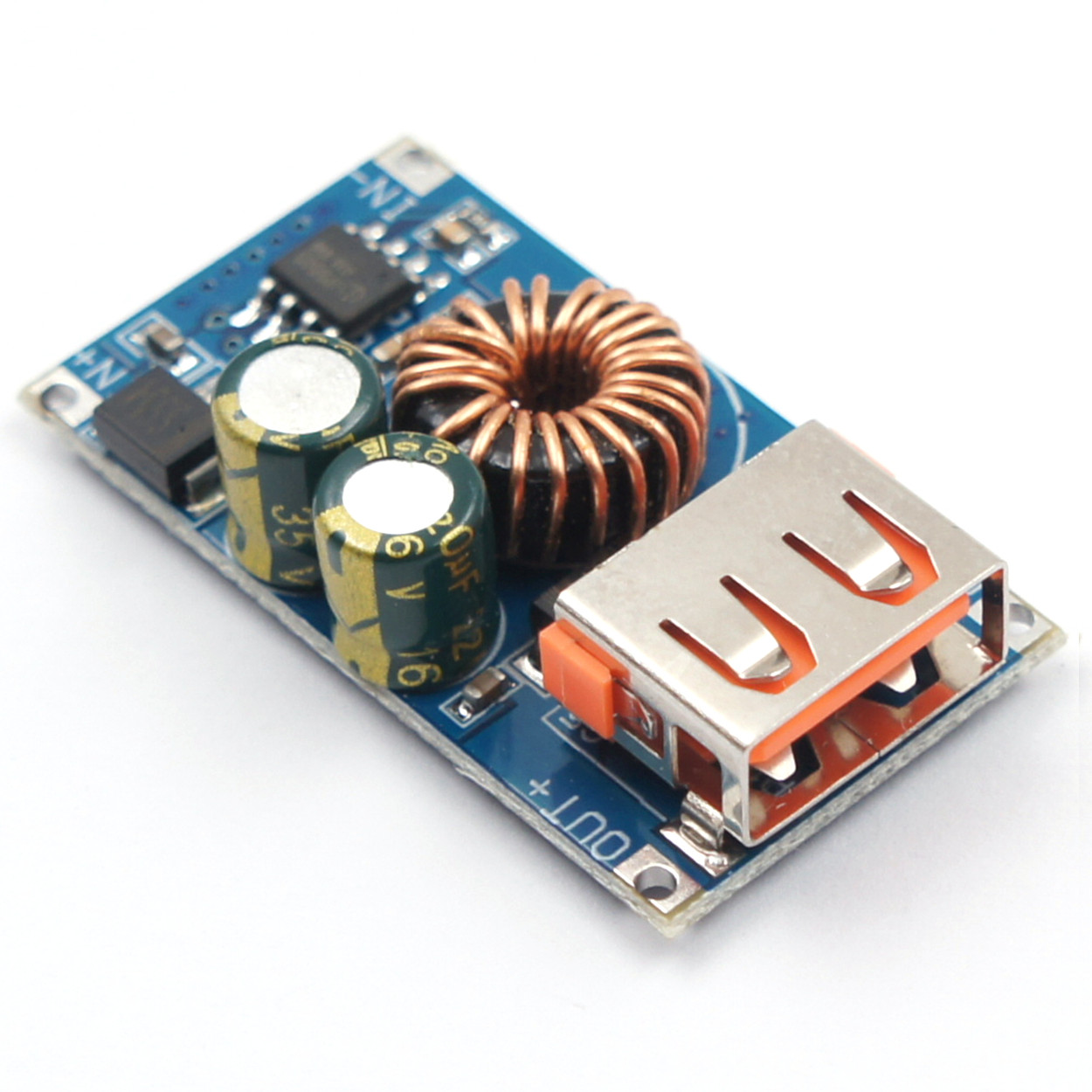 24W USB QC 3.0 Fast Charge Step-down Buck Module Power 6-30V DC Input ...