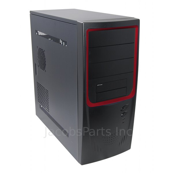 Catalyst ATX Mid Tower Steel Computer Case, Black/Red - $28.10 ...