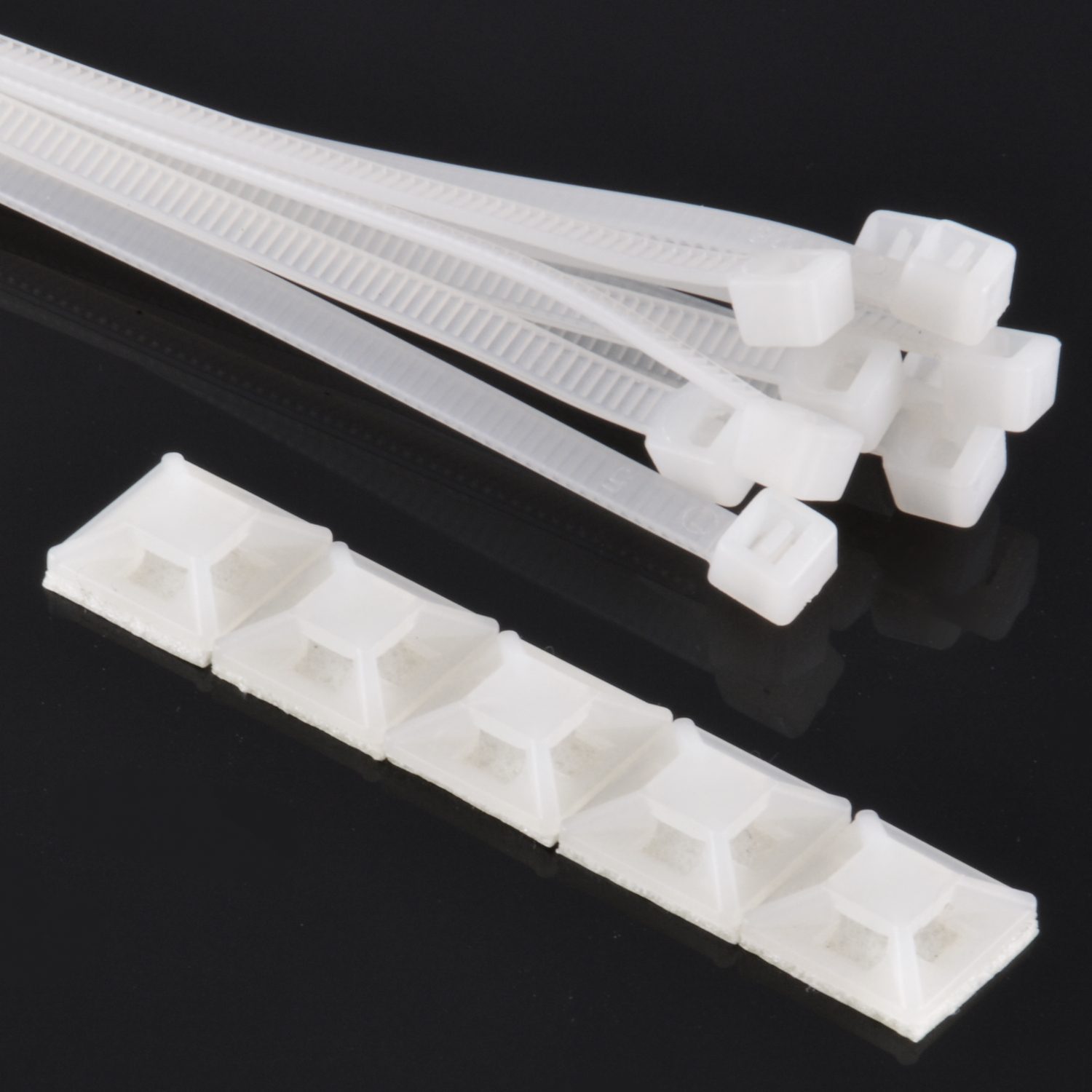 Self Adhesive Zip Tie Mount Kit Cable Management System includes Base ...