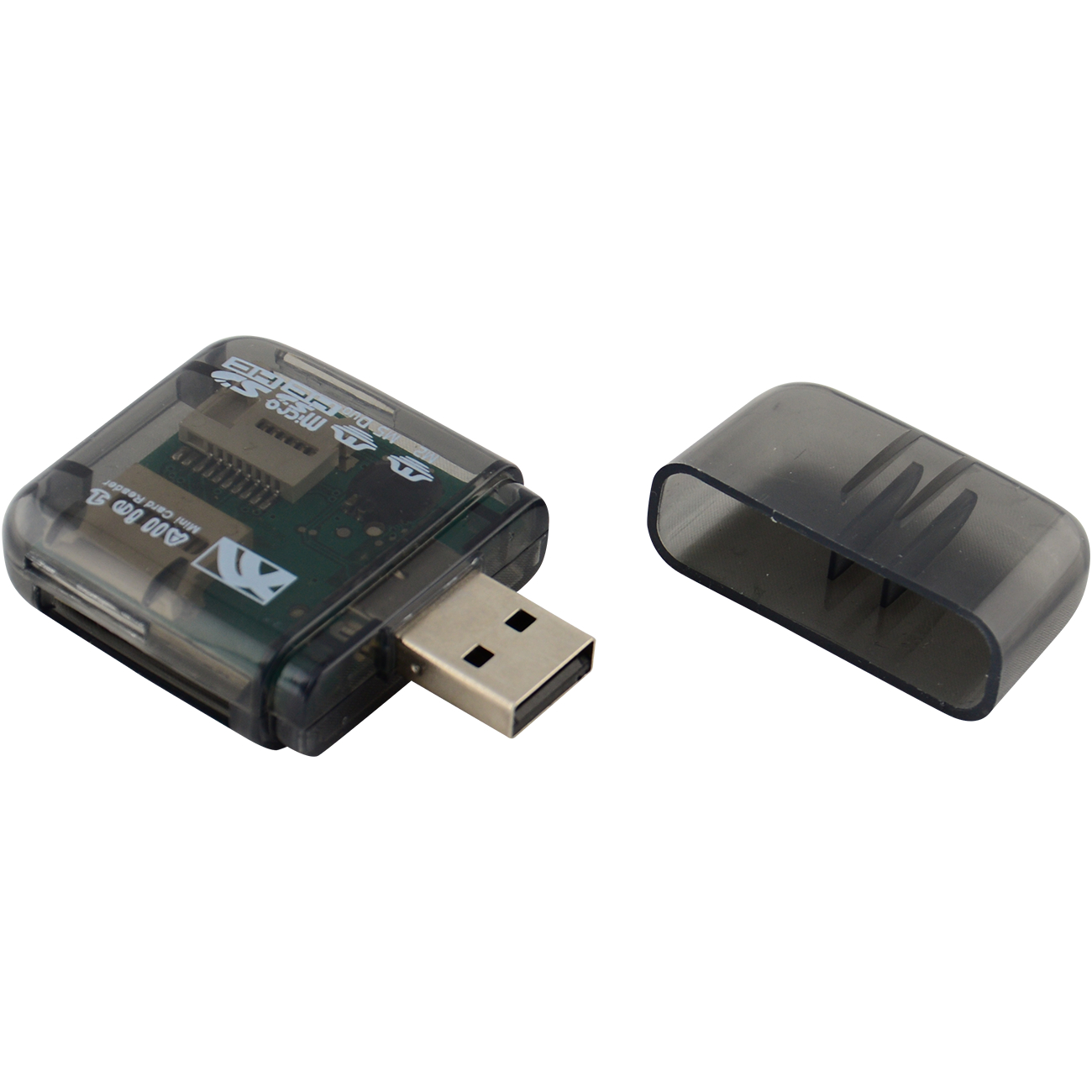 USB 2.0 Flash Memory Card Reader All-in-One SD/SDHC Micro-SD/TF MS-Duo ...