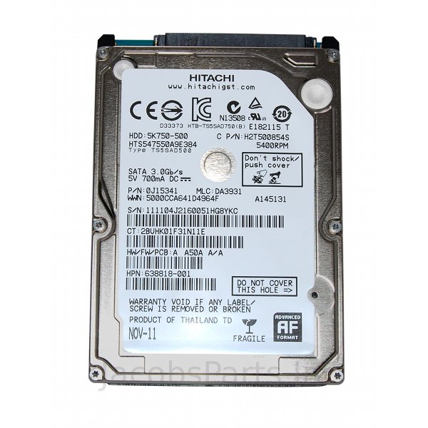 New 500GB 2.5" SATA Hard Drive Hitachi HTS547550A9E384 - $65.40 ...