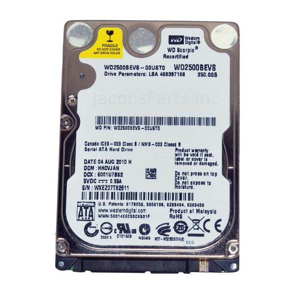 250GB 2.5" SATA Hard Drive Western Digital WD2500BEVS - $46.10 ...