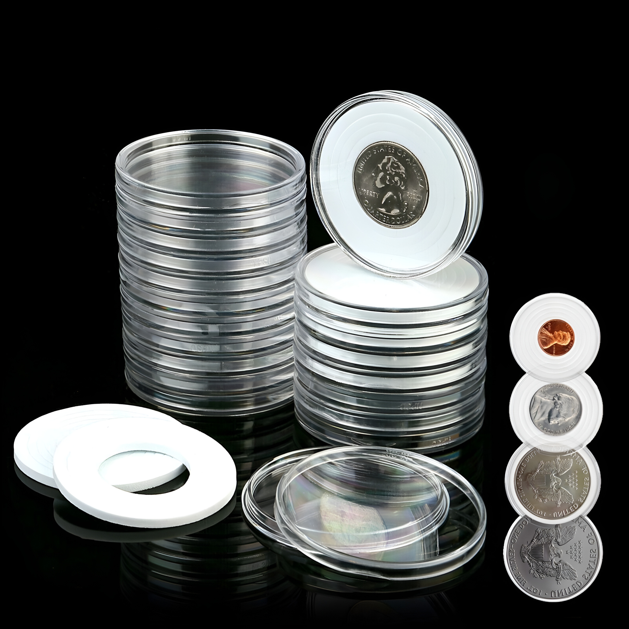 20pcs Coin Holder Air Tight Capsule 46mm for Coin Collection - $6.29 ...
