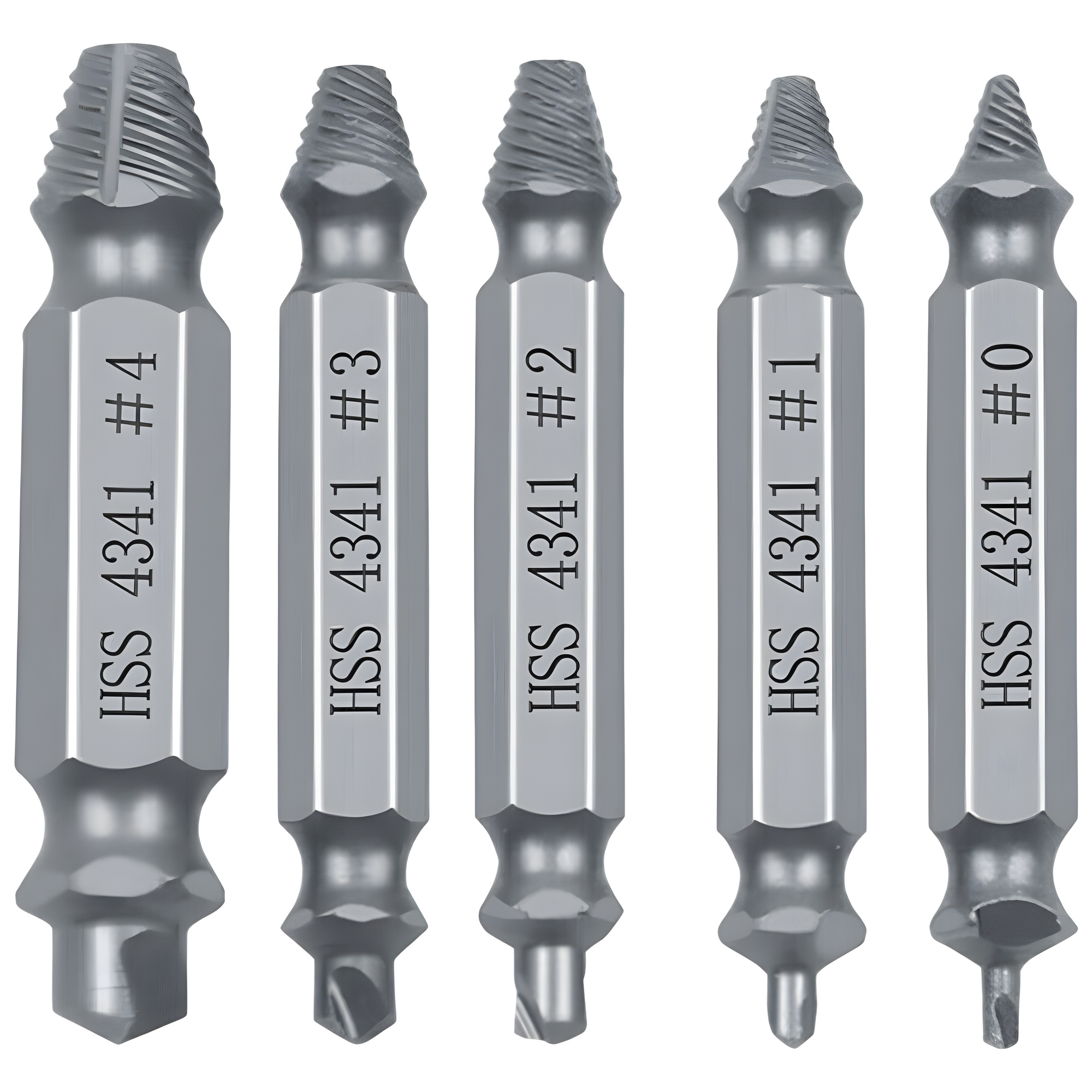 Damaged Screw Extractor Drill Bits Set 5-Piece Remover for Stripped ...